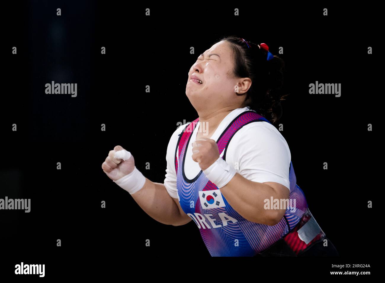 Suhyeon Kim of, South Korea. , . competes in the women's 81 kg ...