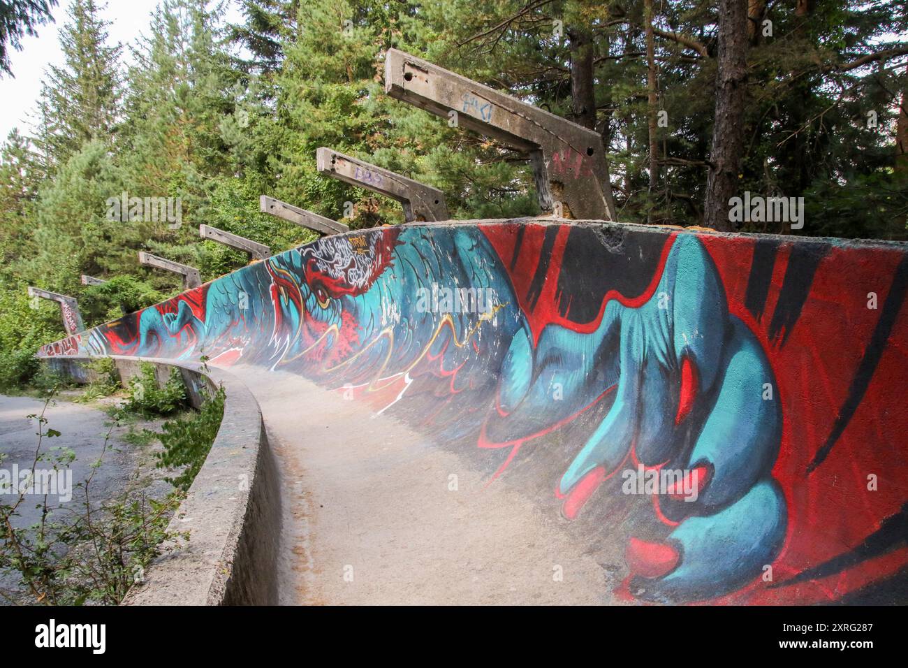 Abandoned Olympic Bobsled Track, Sarajevo, Bosnia Stock Photo - Alamy