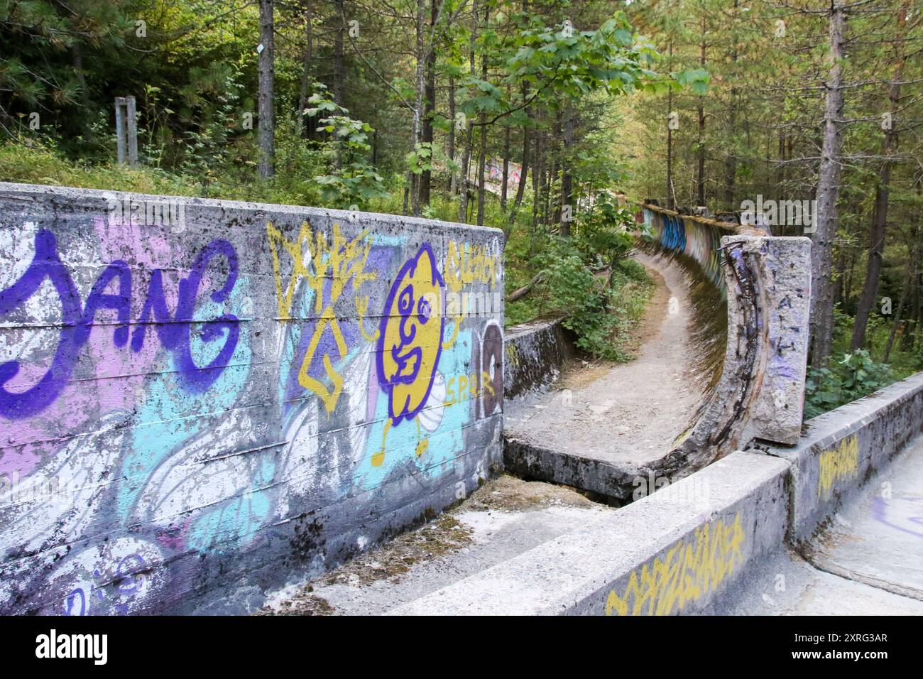 Abandoned Olympic Bobsled Track, Sarajevo, Bosnia Stock Photo - Alamy
