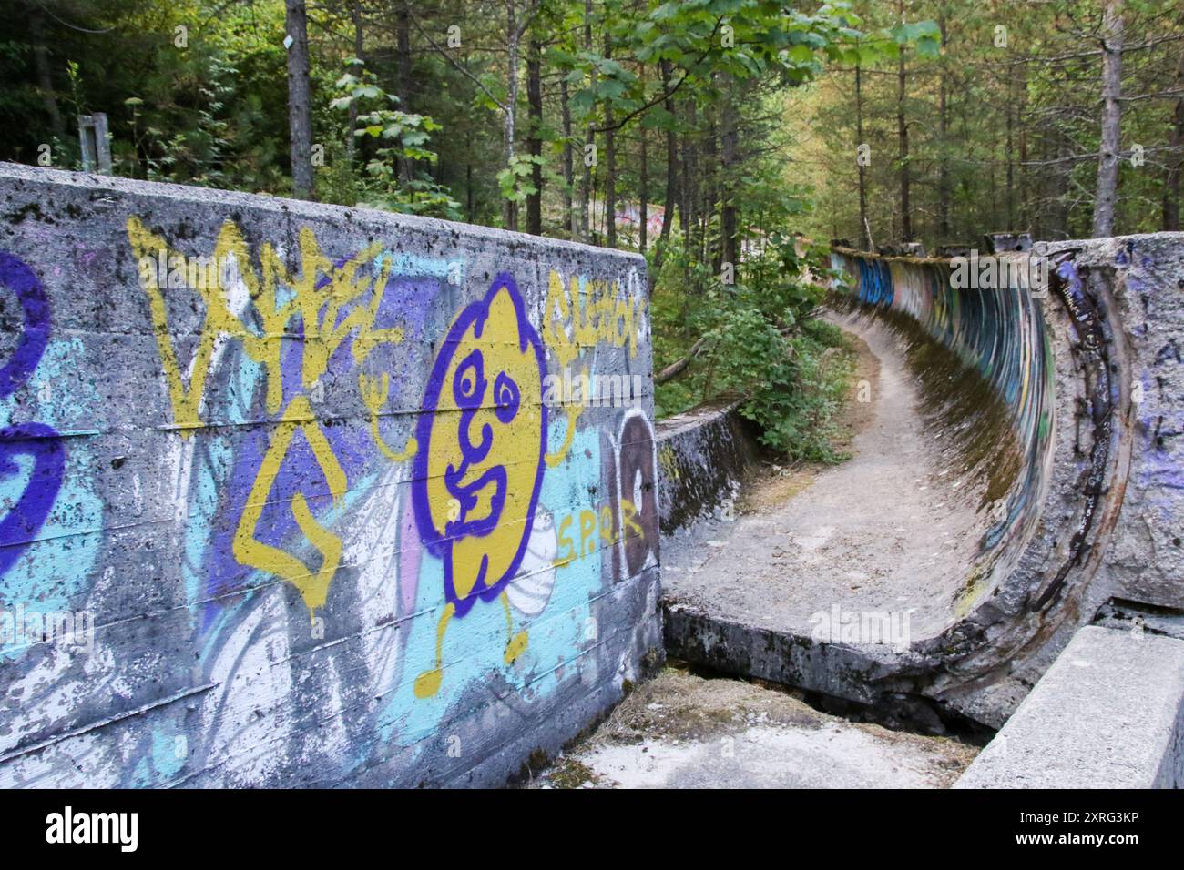 Abandoned Olympic Bobsled Track, Sarajevo, Bosnia Stock Photo - Alamy