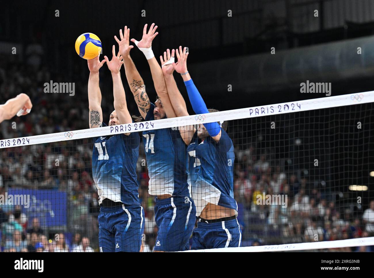 Antoine Brizard, Nicolas Le Goff, Trevor Thevenot of France, Volleyball ...