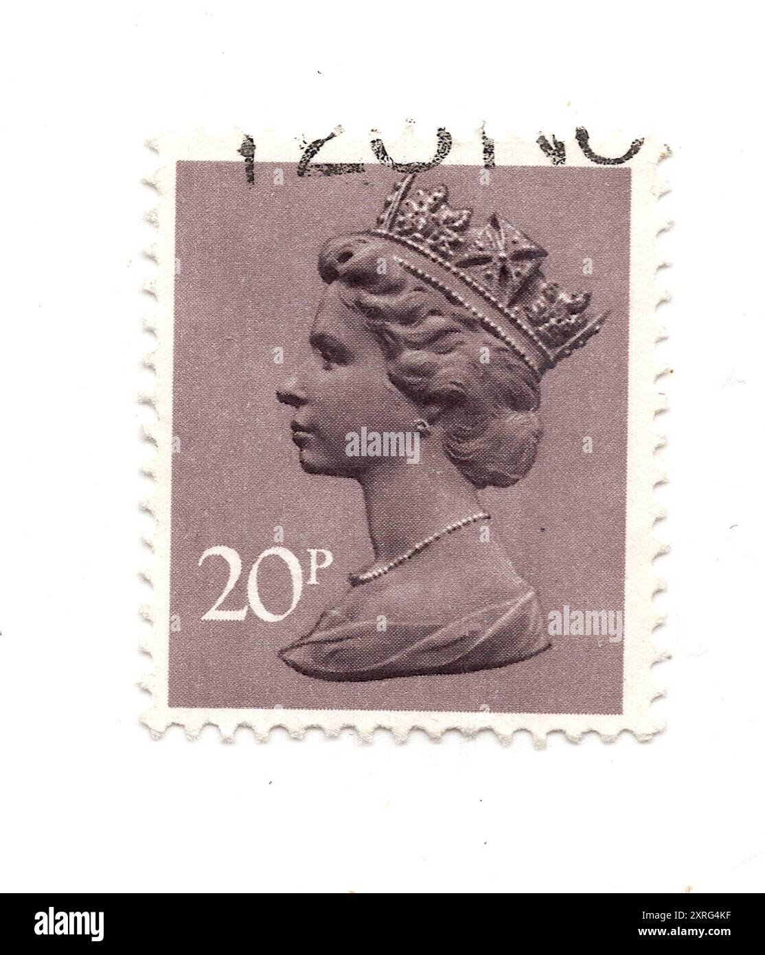 A vintage Queen Elizabeth II postage stamp from Great Britain on a ...