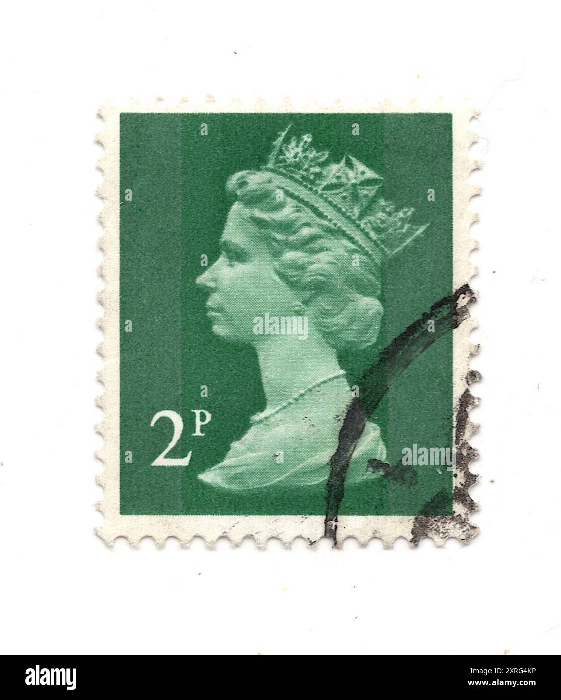 A vintage Queen Elizabeth II postage stamp from Great Britain on a ...