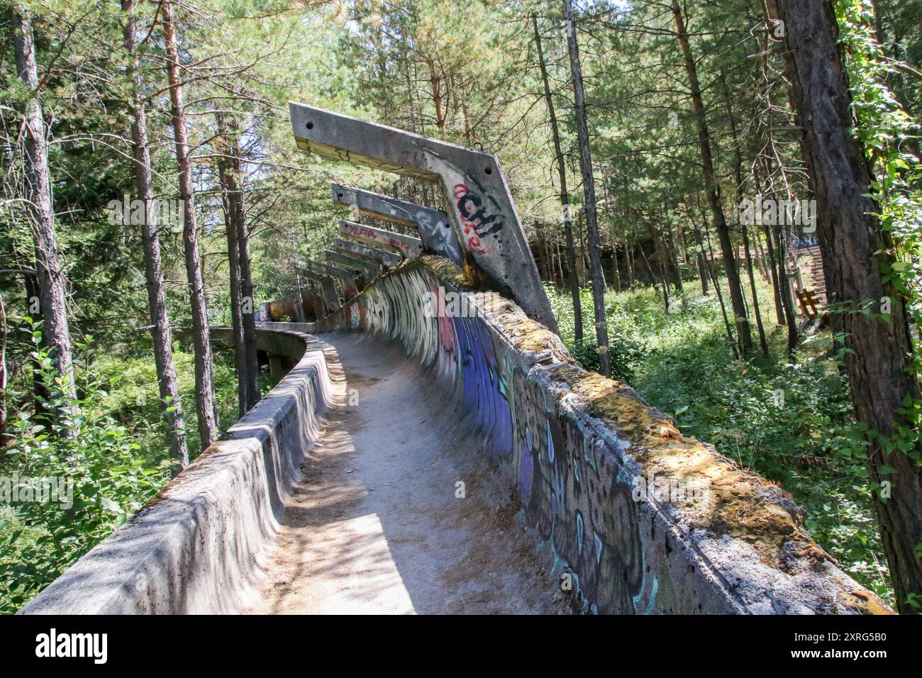 Abandoned Olympic Bobsled Track, Sarajevo, Bosnia Stock Photo - Alamy