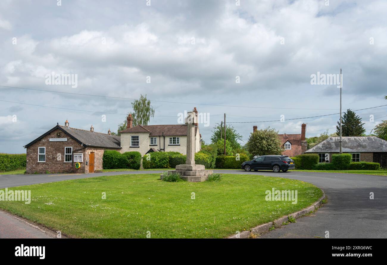 The village green and memorial in Ashperton, Herefordshire, UK Stock ...