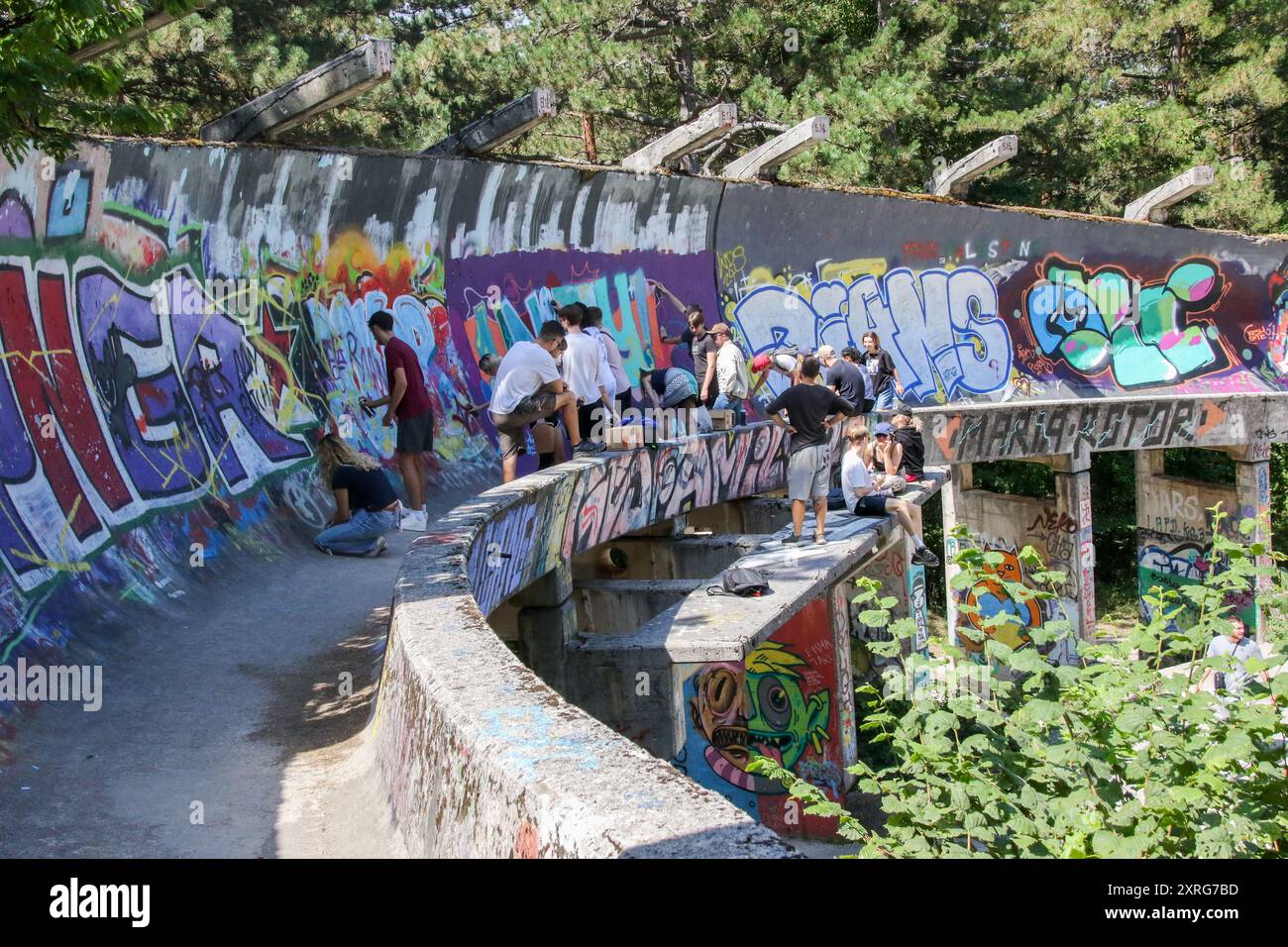Abandoned Olympic Bobsled Track, Sarajevo, Bosnia Stock Photo - Alamy
