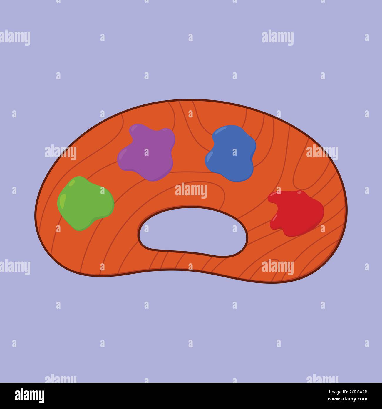 Wooden Color palette vector icon. wooden color paint palette. wooden ...