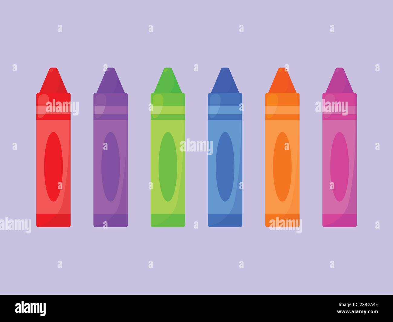 Wax Crayons icon vector. Crayons color pencil vector. School art supply ...