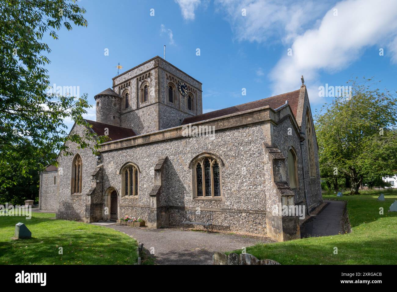 St Mary's Chuch in Kingsclere village, Hampshire, England, UK Stock ...