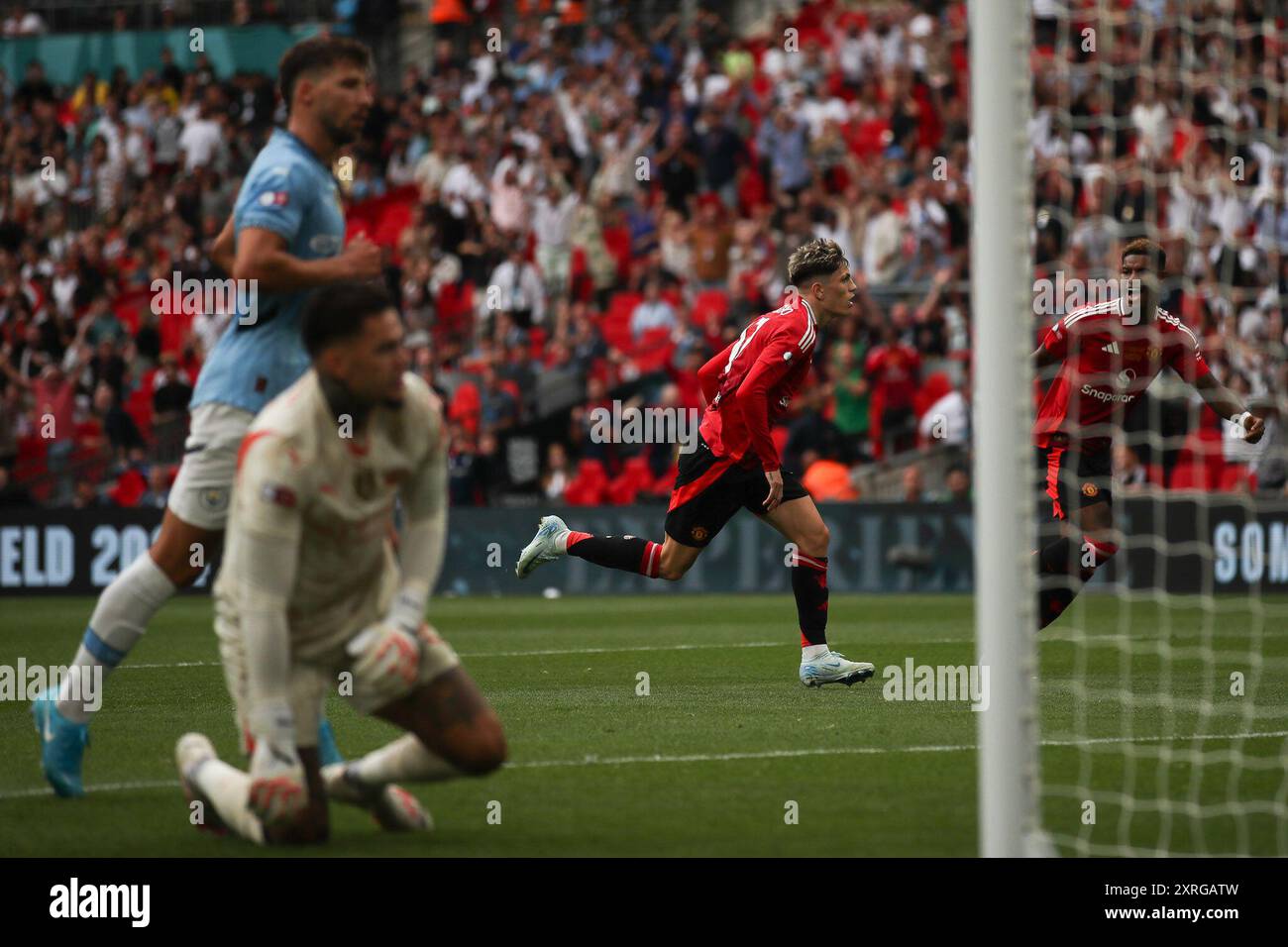 London, UK. 10th Aug, 2024. Alejandro Garnacho of Manchester United ...