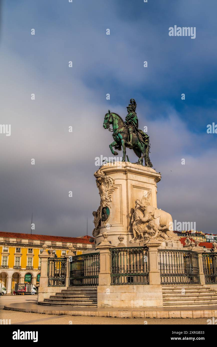 The equestrian bronze statue of King Jose I of Portugal was designed by ...