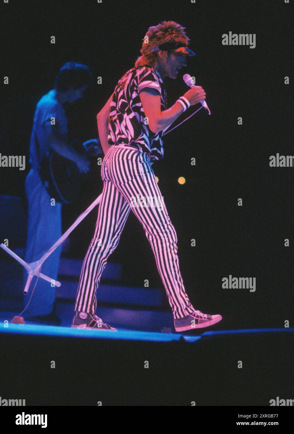 Rod Stewart singer England 1980 under concert at Stockholm *** Local ...