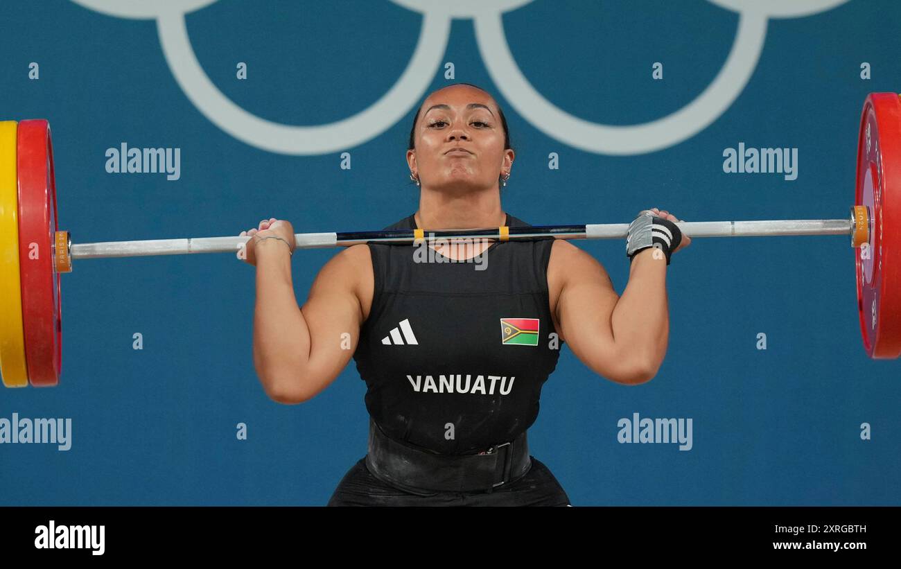 Ajah Pritchard-Lolo of Vanuatu competes during the women's 81kg ...