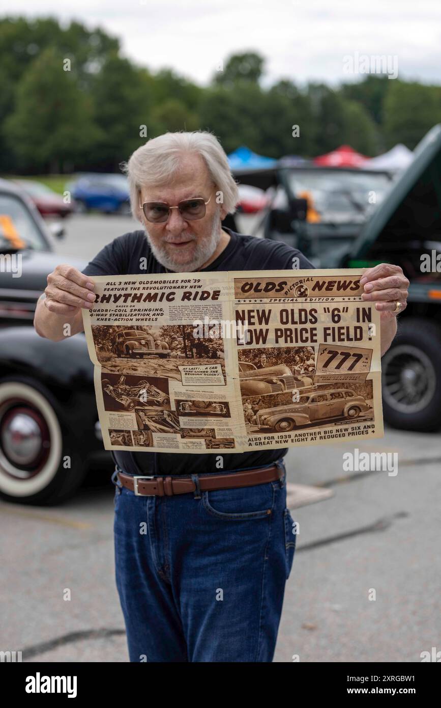 Springfield, Ohio USA August 9 2024 : Engines and engine parts. Car ...