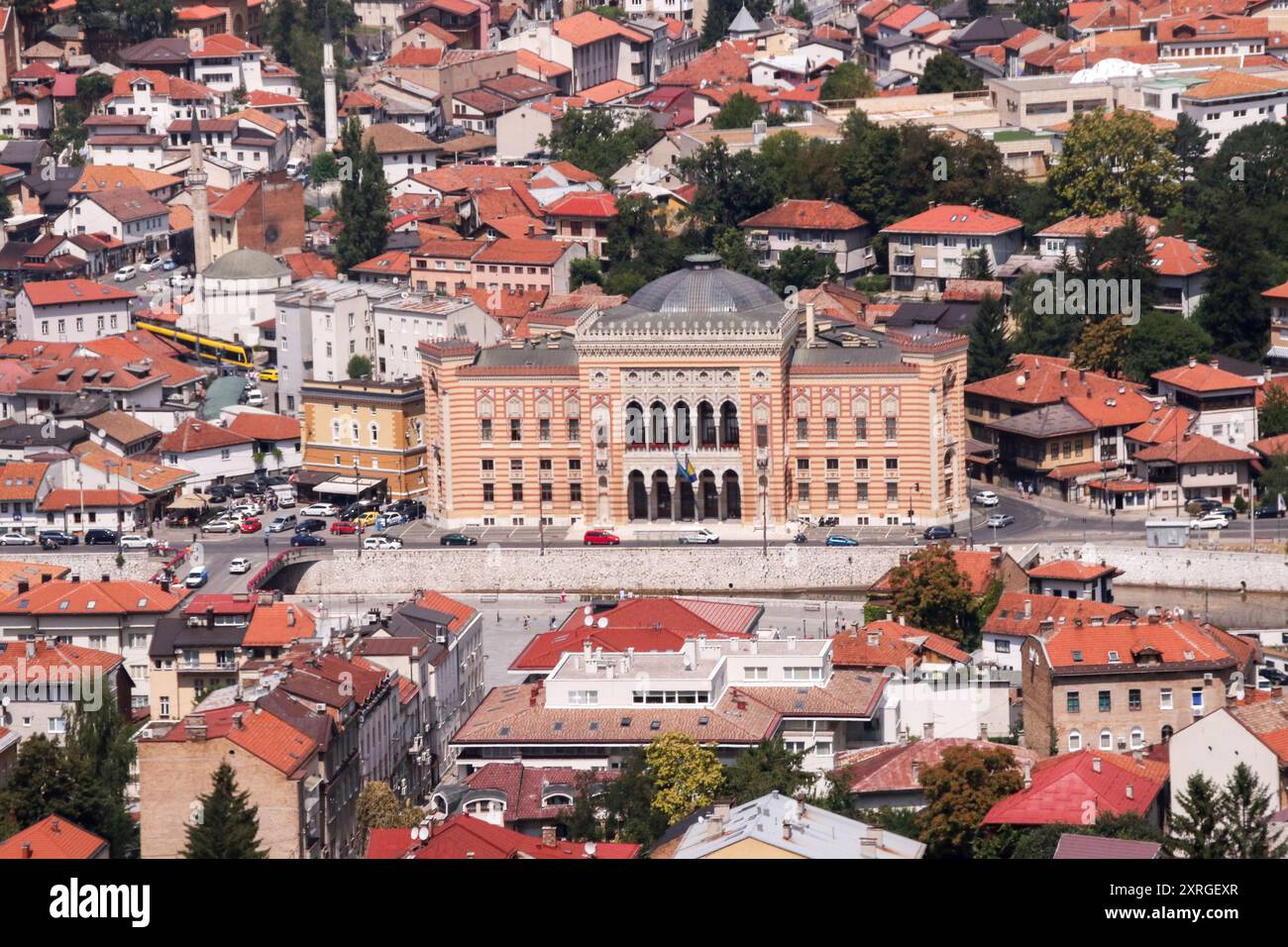 Cable car ride down from Olympic Bobsled Track, Sarajevo, Bosnia Stock ...