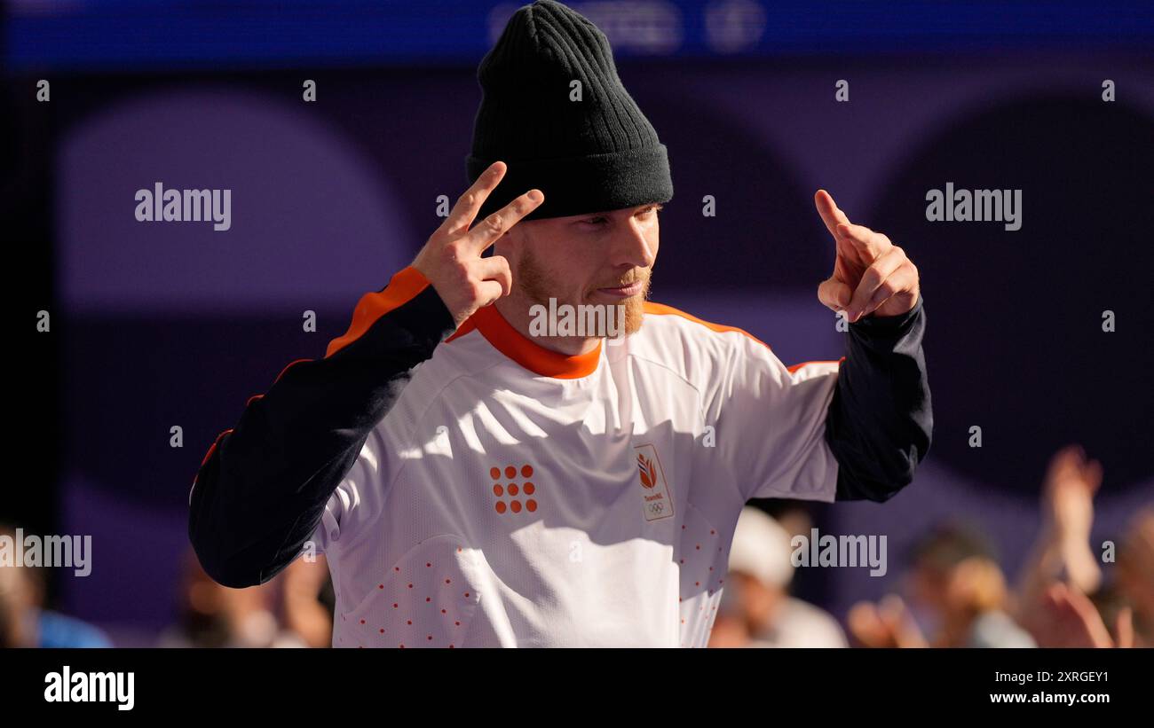 Netherland's Menno van Gorp, known as B-Boy Menno, competes during the ...