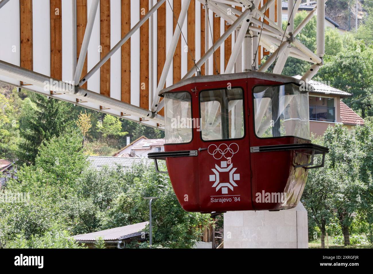 Original Olympic cable car at Olympic Bobsled Track, Sarajevo, Bosnia ...
