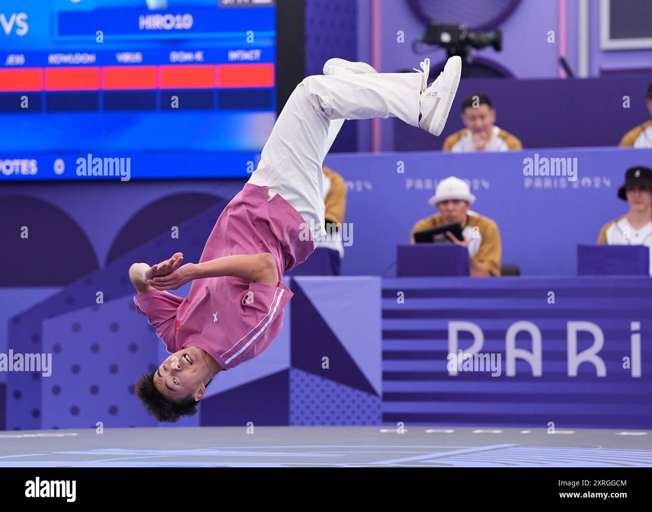 Lithe-Ing (People's Republic of China) competes during the B-Boys Round ...