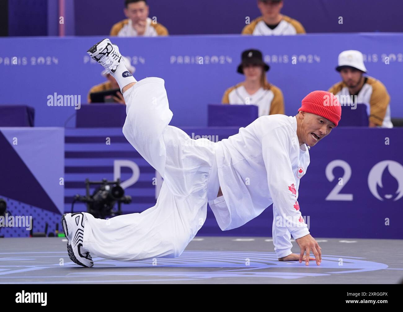 Phil Wizard (Canada) competes during the B-Boys Round Robin Group B ...