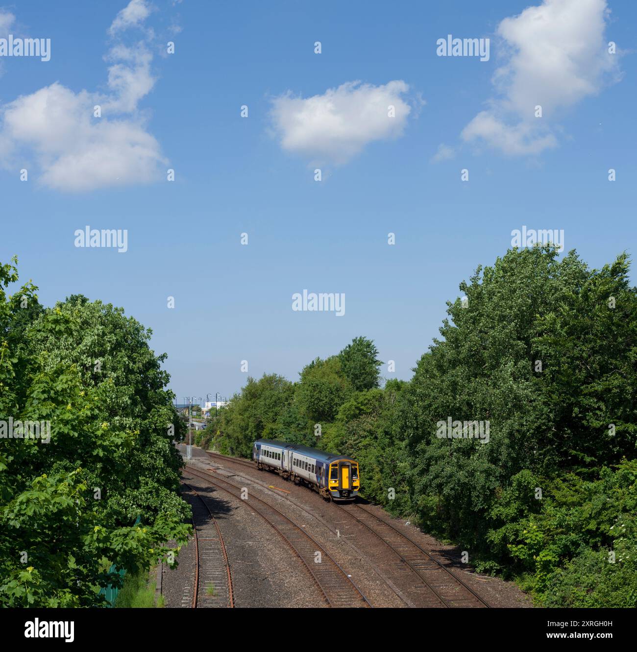 Northern Rail class 158 sprinter train 158791 leaving Morecambe railway ...