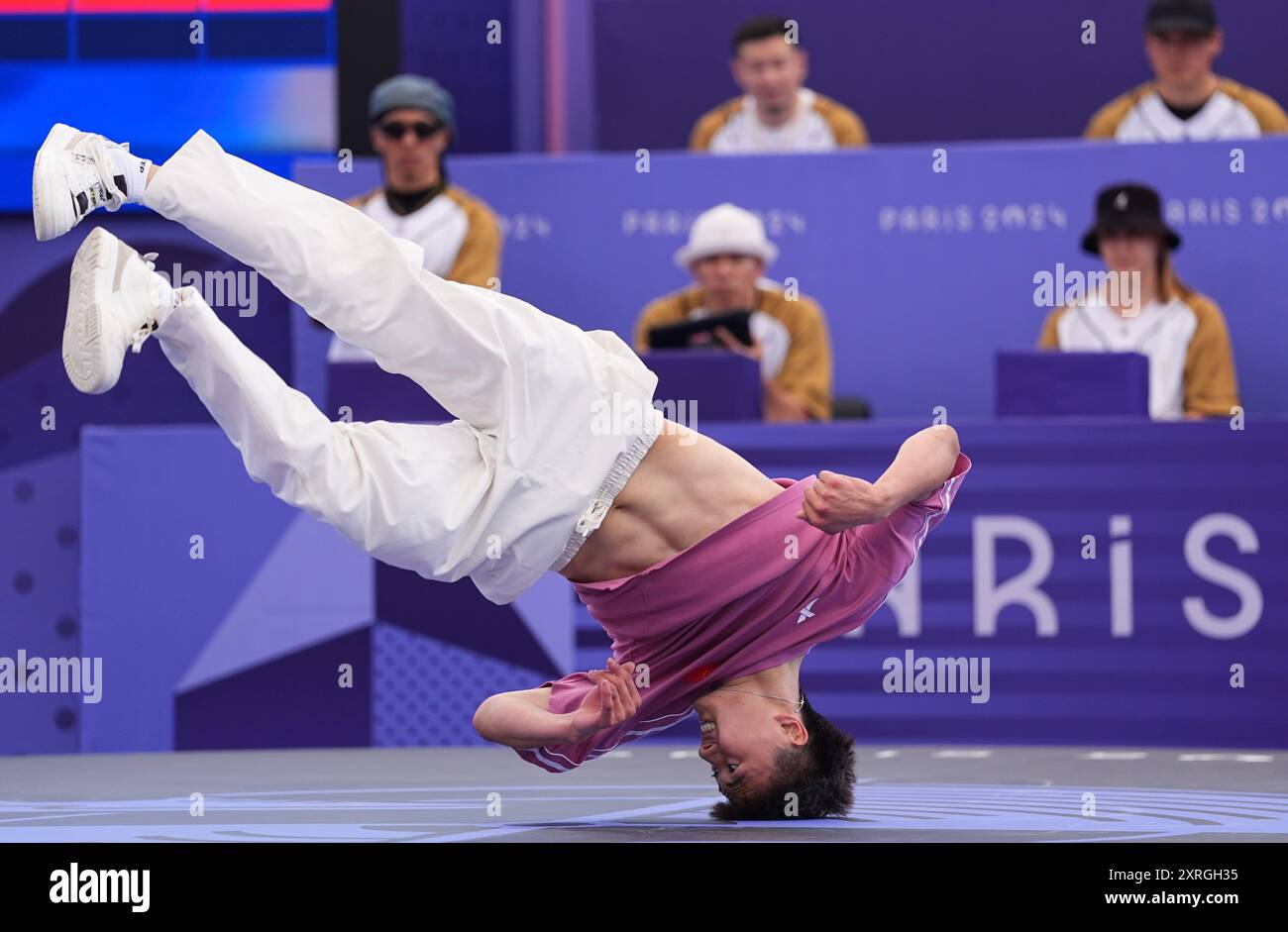 Lithe-Ing (People's Republic of China) competes during the B-Boys Round ...