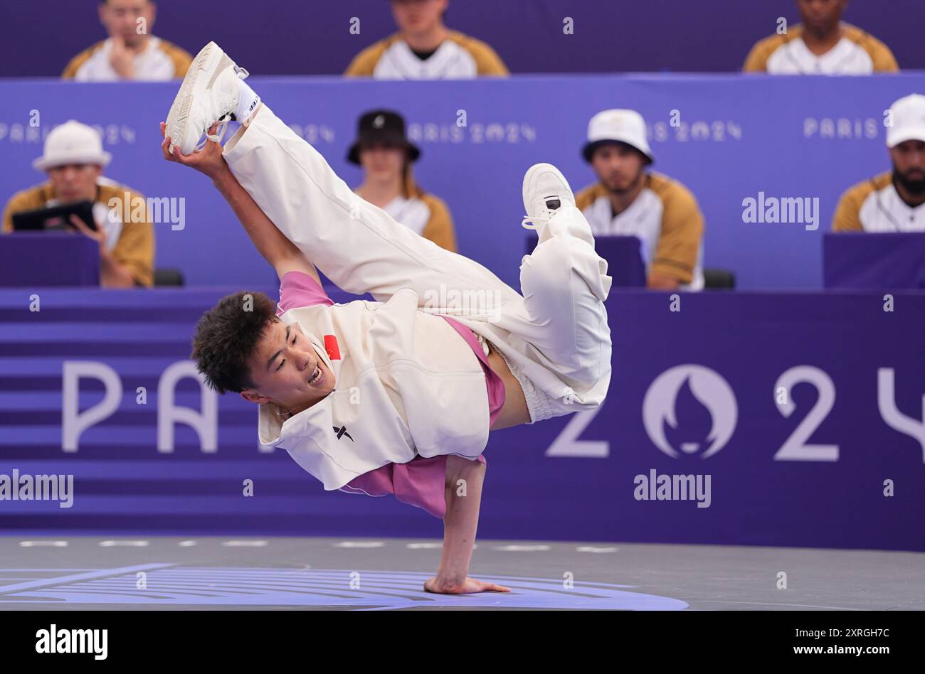 Lithe-Ing (People's Republic of China) competes during the B-Boys Round ...