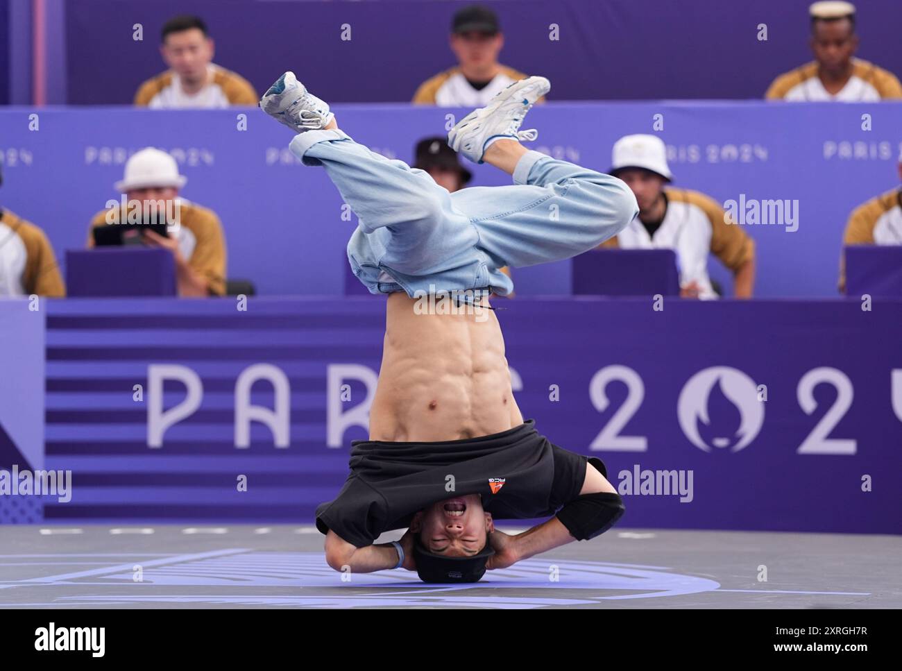 Shigekix (Japan) competes during the B-Boys Round Robin Group A fight ...