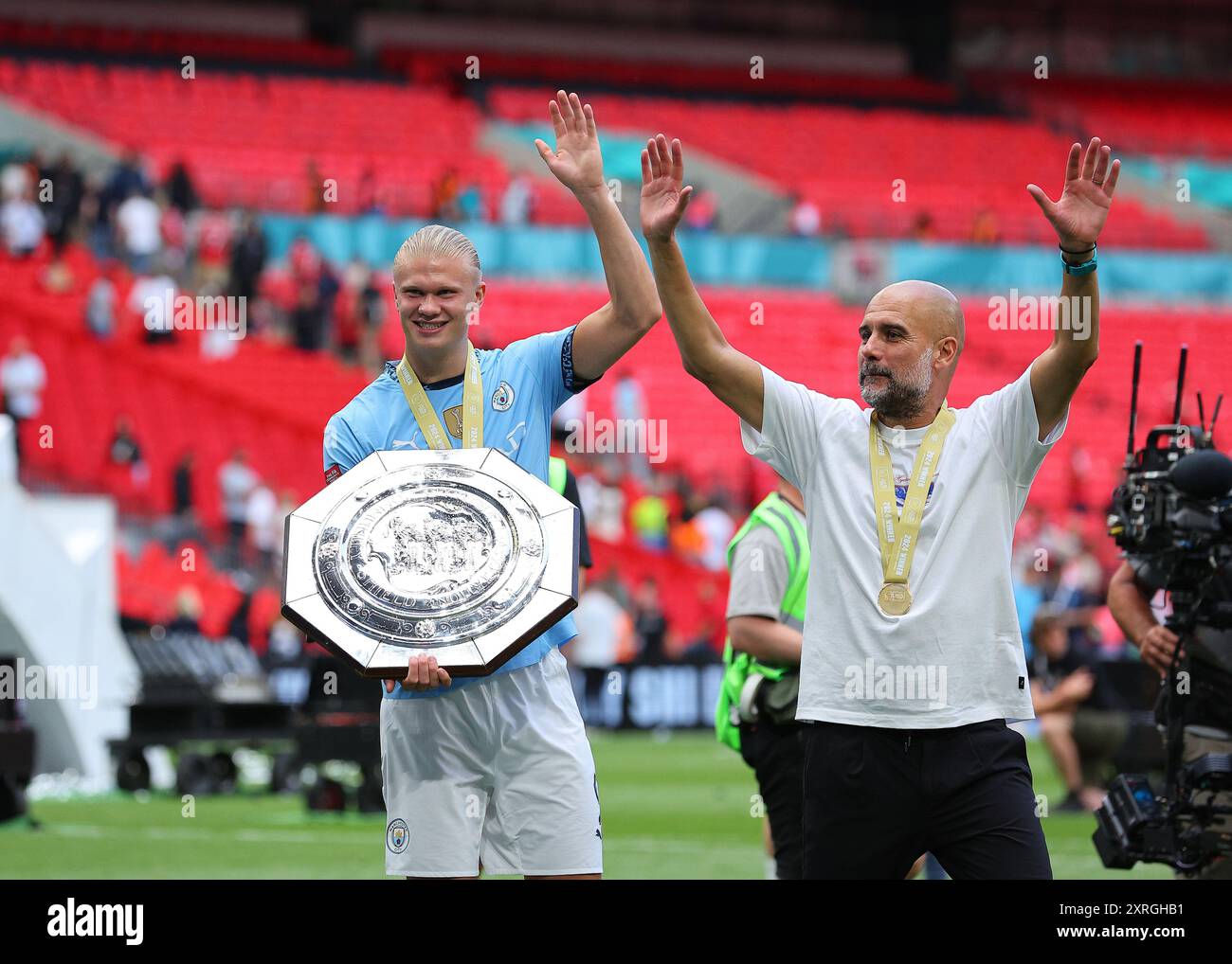 Wembley Stadium, London, UK. 10th Aug, 2024. FA Community Shield Football, Manchester City ...