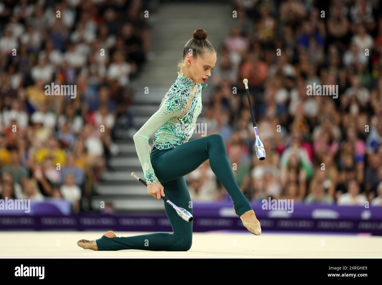 PARIS, FRANCE - AUGUST 09: Taisiia Onofrichuk of Team Ukraine competes ...
