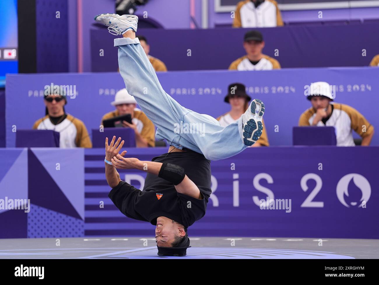 Shigekix (Japan) competes during the B-Boys Round Robin Group A fight ...