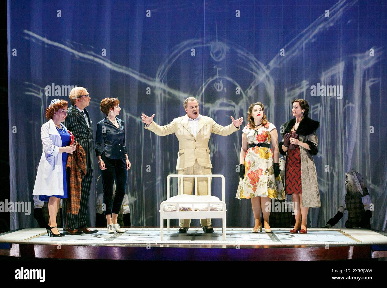 l-r: Janis Kelly (Hazel George), David Soar (Roy Disney), Sarah Tynan ...