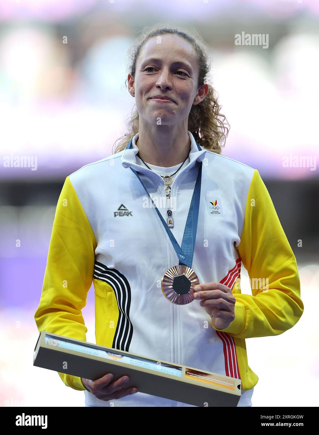 Paris, France. 10th Aug, 2024. Bronze medalist Noor Vidts of Belgium ...