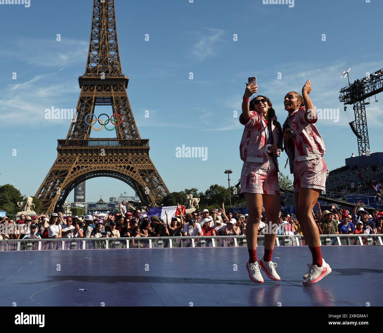 PARIS, FRANCE. 10th Aug, 2024. Women's beach volleyball silver ...