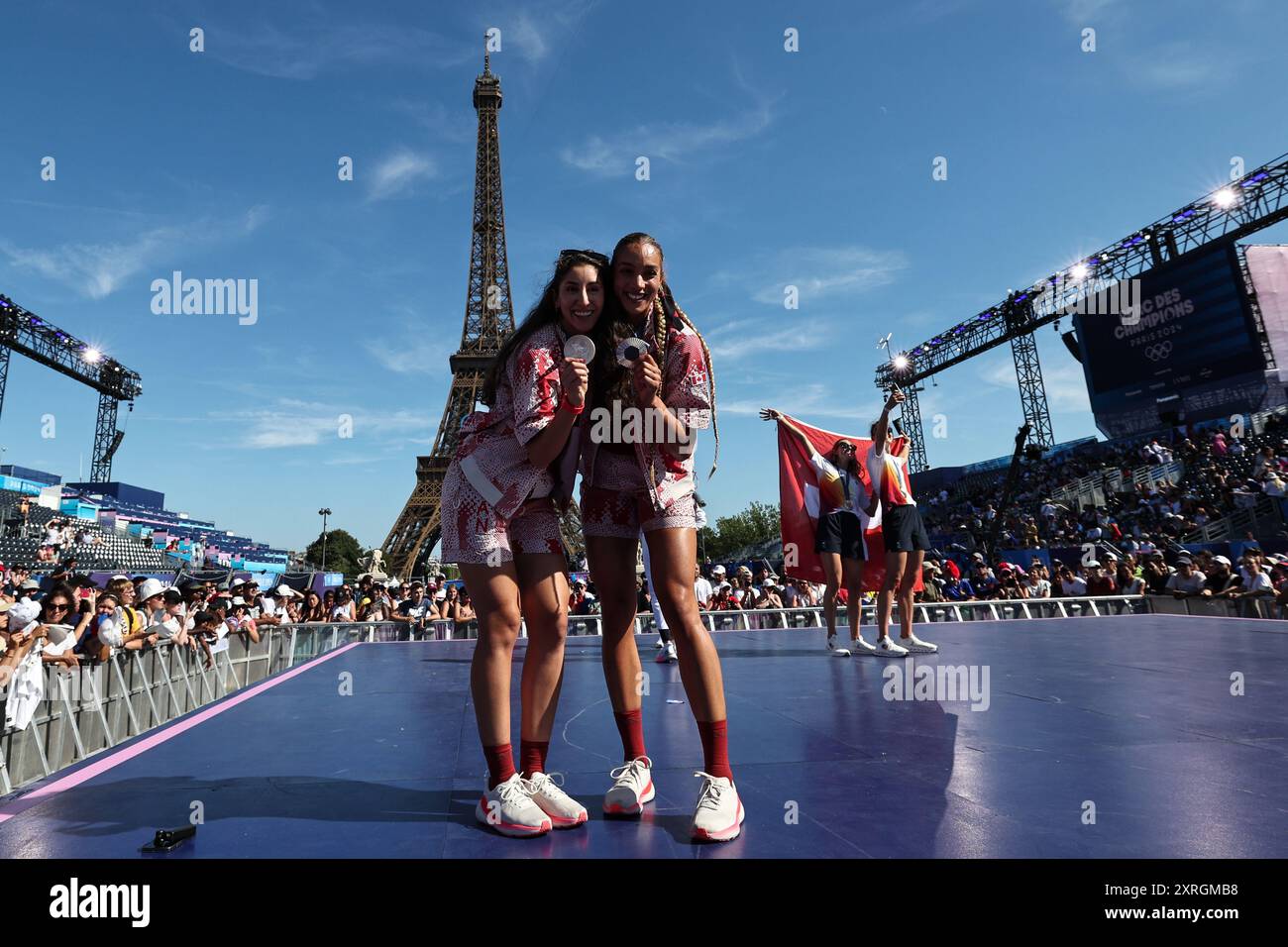 PARIS, FRANCE. 10th Aug, 2024. Women's beach volleyball silver ...