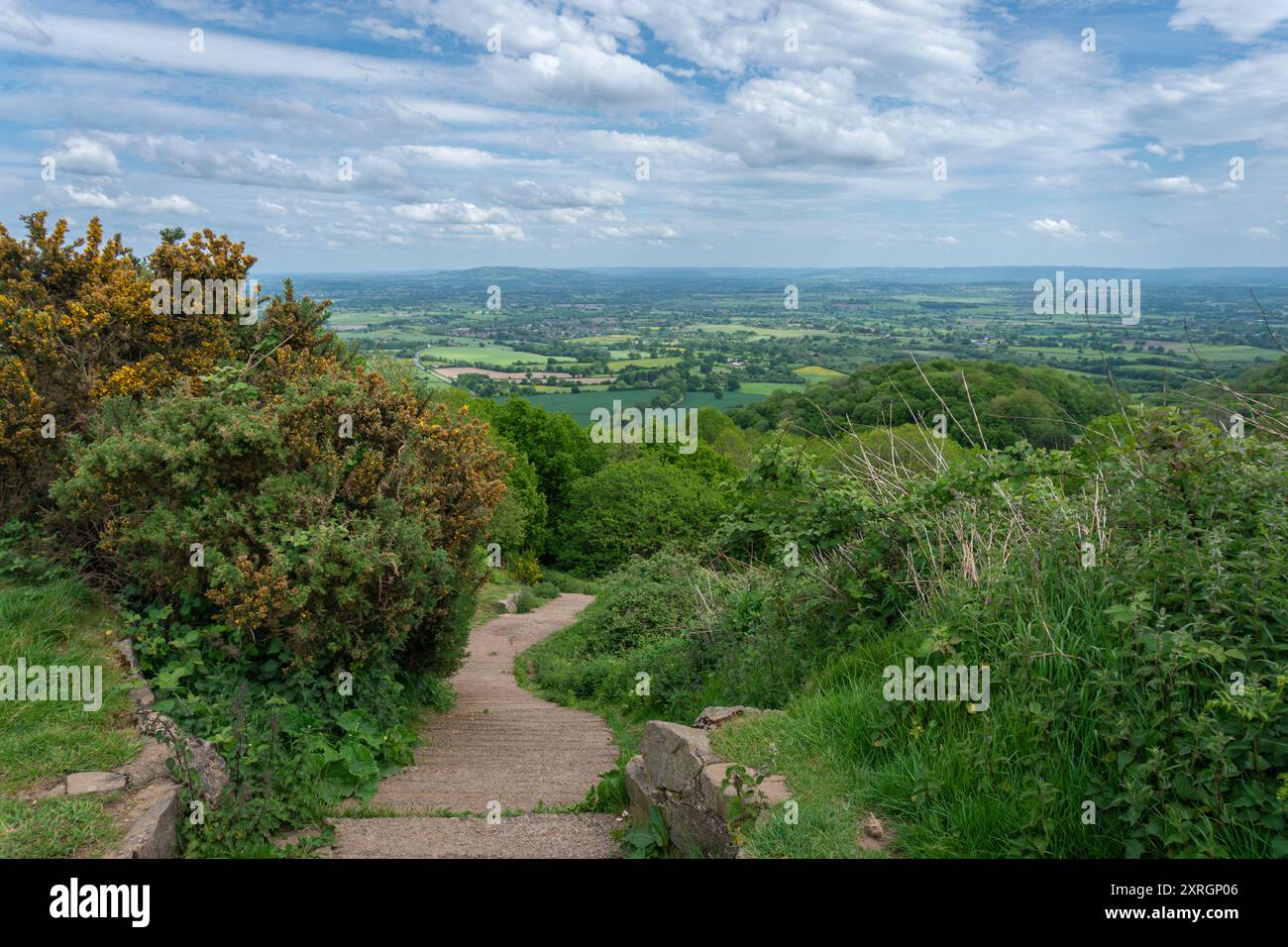 British Camp, iron age hill fort, Malvern Hills Stock Photo - Alamy