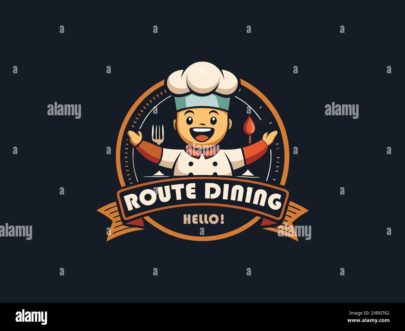 Catering logo concept badge hi-res stock photography and images - Alamy