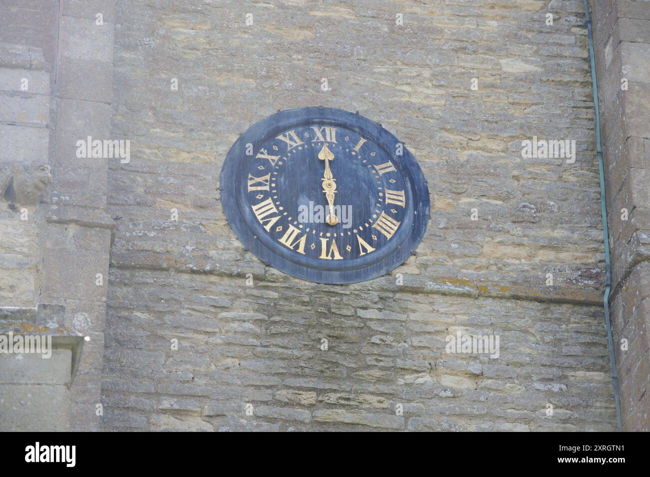 One handed clock on All Saints Church, Ellington, Cambridgeshire Stock ...