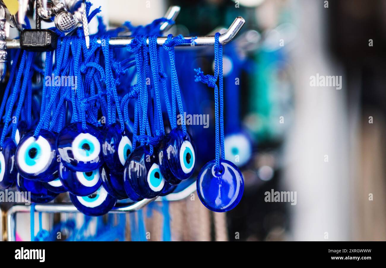 Fatima eye amulet at greek street market Stock Photo - Alamy