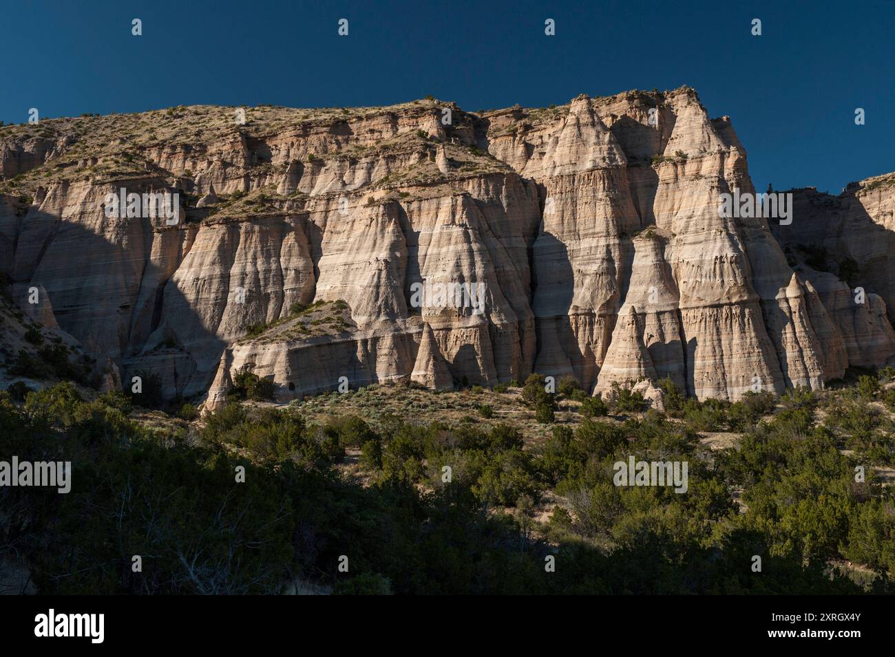 Cliffs of volcanic ash (tuff) at the Kasha-Katuwe Tent Rocks National ...