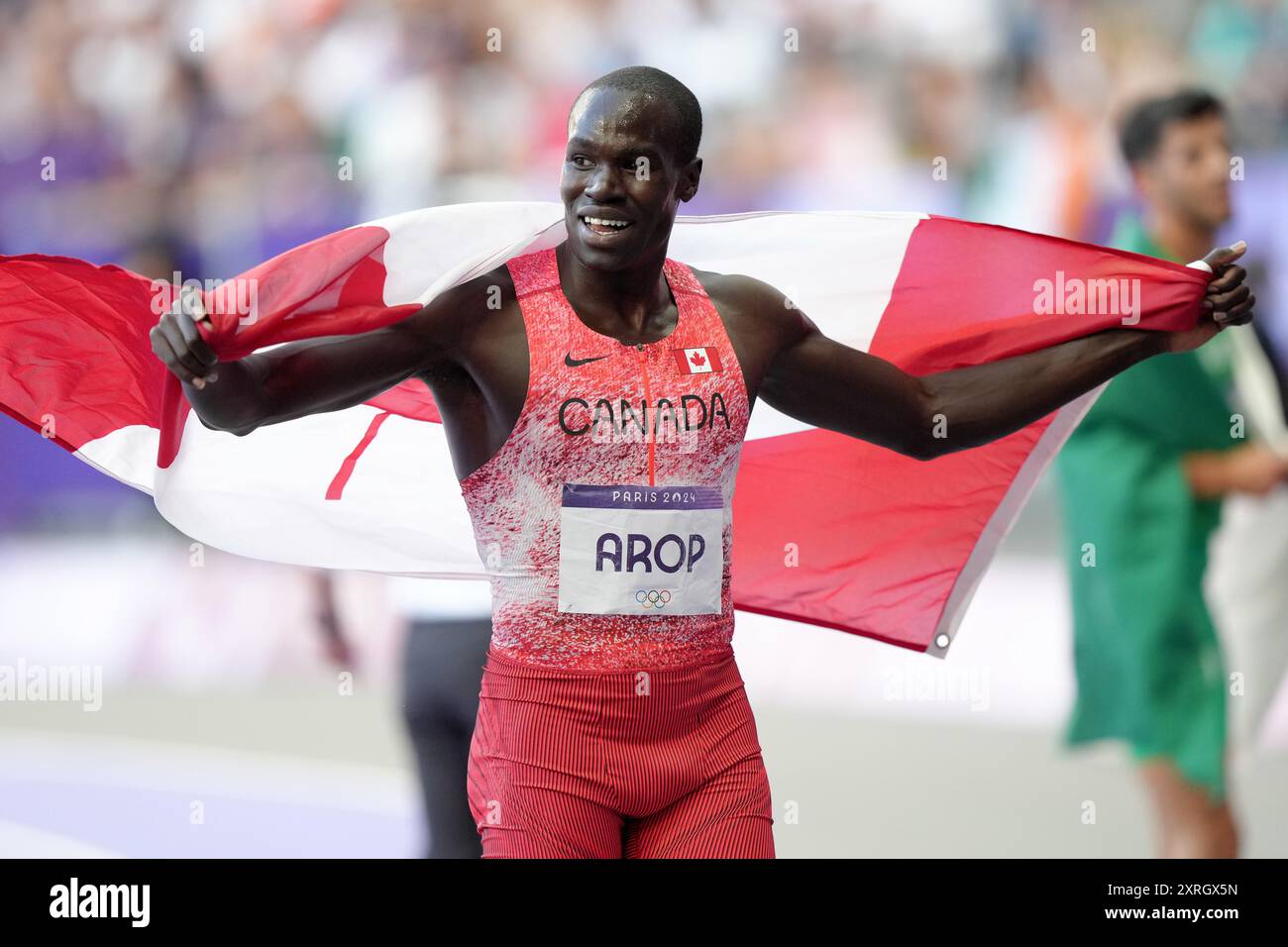 Saint Denis, France. 10th Aug, 2024. Canada's Marco Arop competes in ...