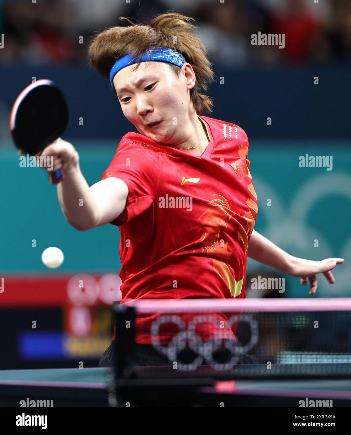 Paris, France. 10th Aug, 2024. Wang Manyu of China competes during the ...
