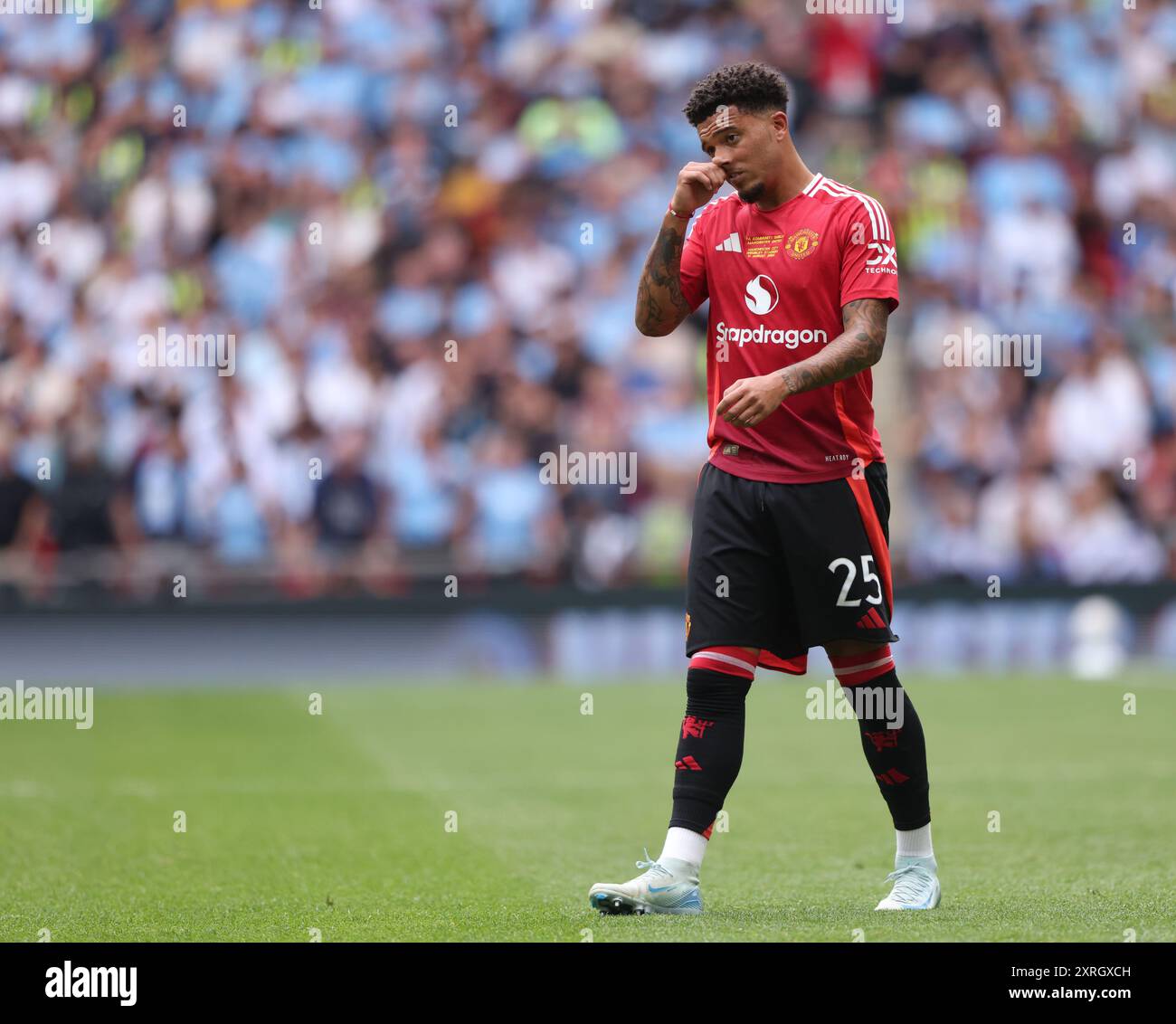 London, UK. 10th Aug, 2024. Jadon Sancho (MU) at the FA Community ...