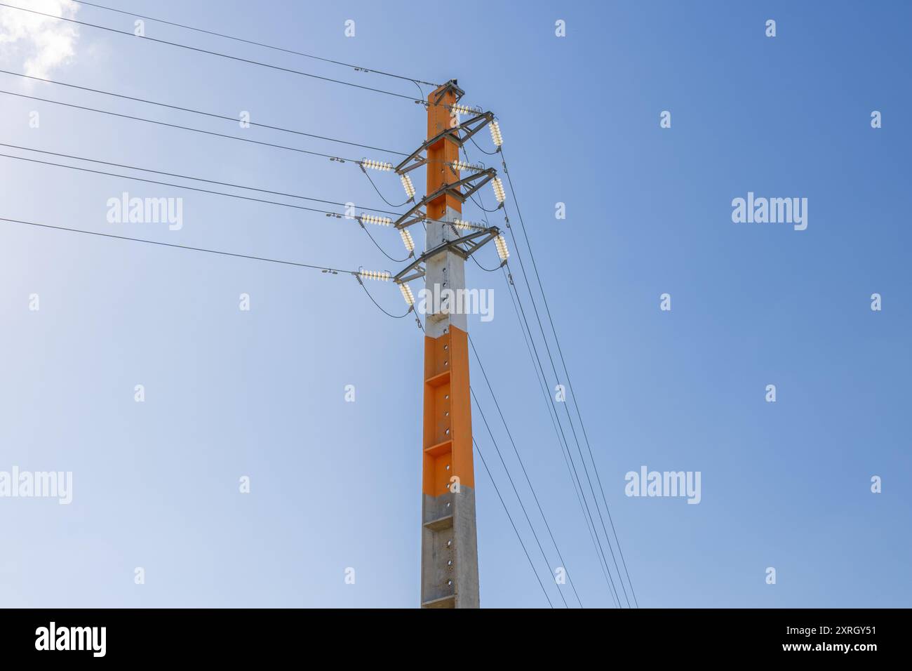 Towering structure electrical transmission under hi-res stock ...