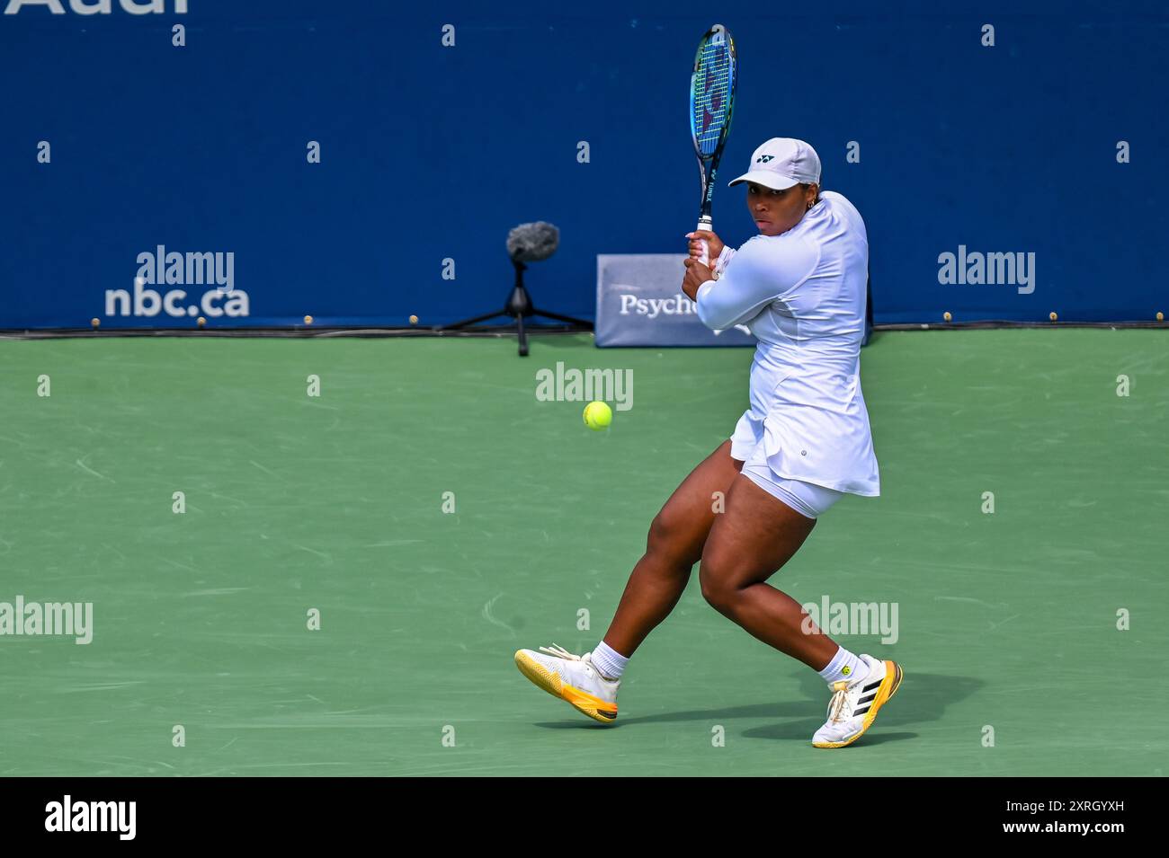 Toronto, Canada. 10th Aug, 2024. American tennis player Taylor Townsend ...