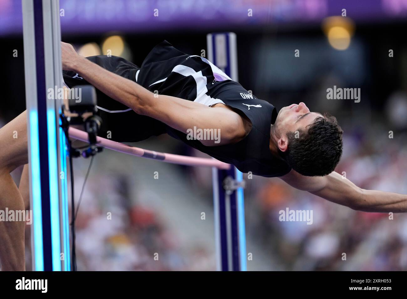 Hamish Kerr, of New Zealand, competes in the men's high jump final at ...