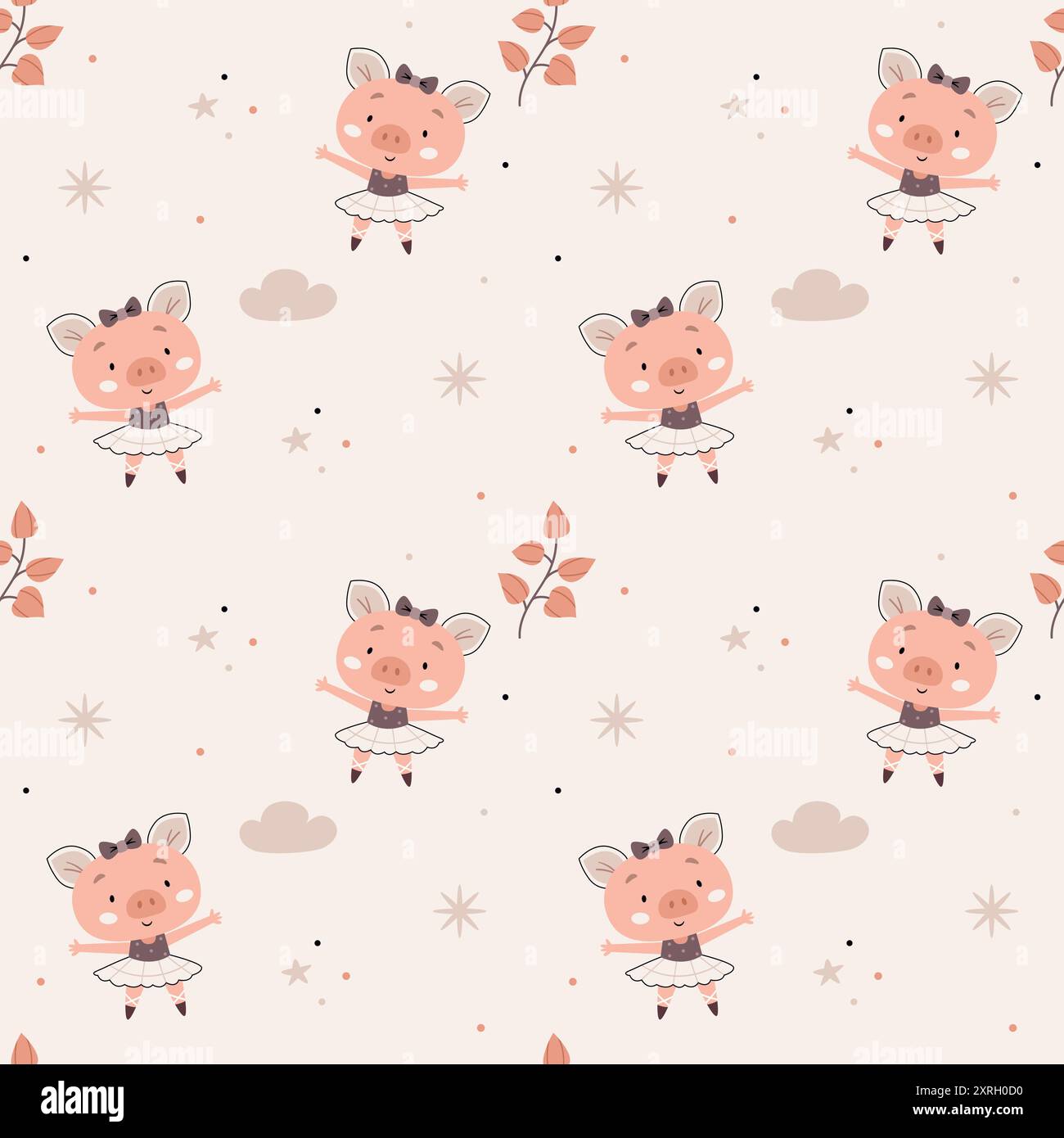 Beige pig Stock Vector Images - Alamy