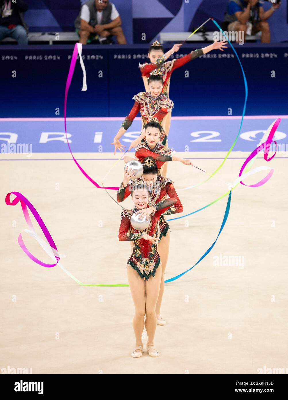 Paris, France. 10th Aug, 2024. China's gymnasts competing in the ...