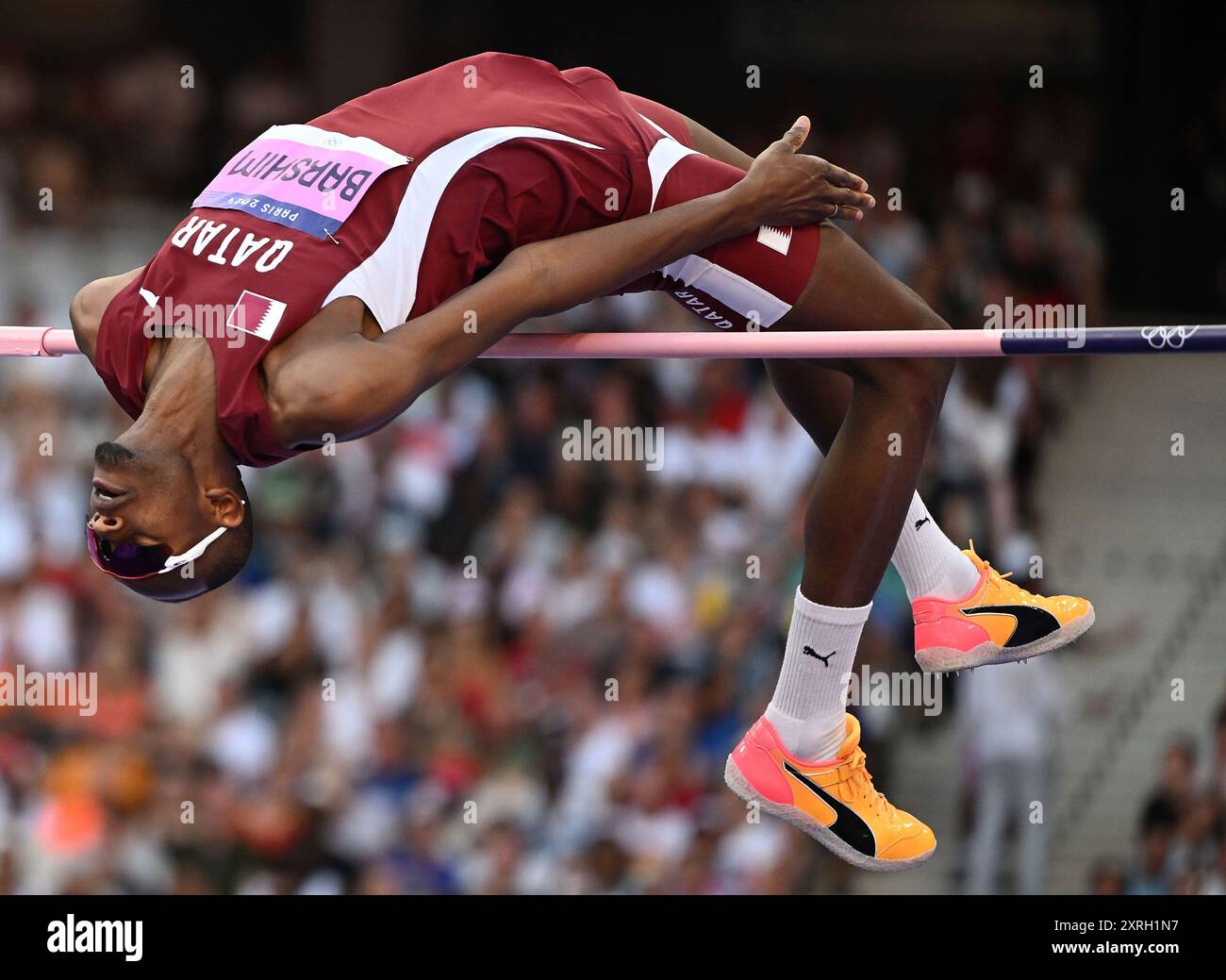 Paris, France. 10th Aug, 2024. Mutaz Essa Barshim of Qatar competes ...