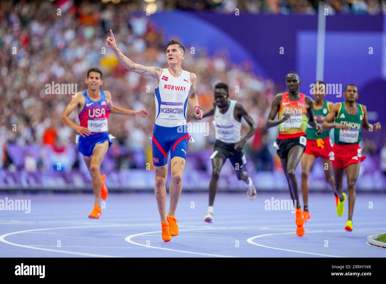 Paris, France 20240810. Jakob Asserson Ingebrigtsen and Narve Gilje ...