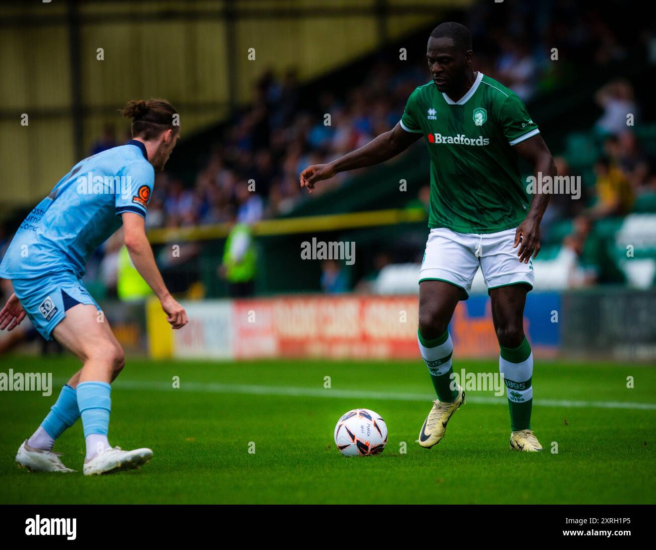 Frank Nouble of Yeovil Town and Daniel Dodds of Hartlepool United ...
